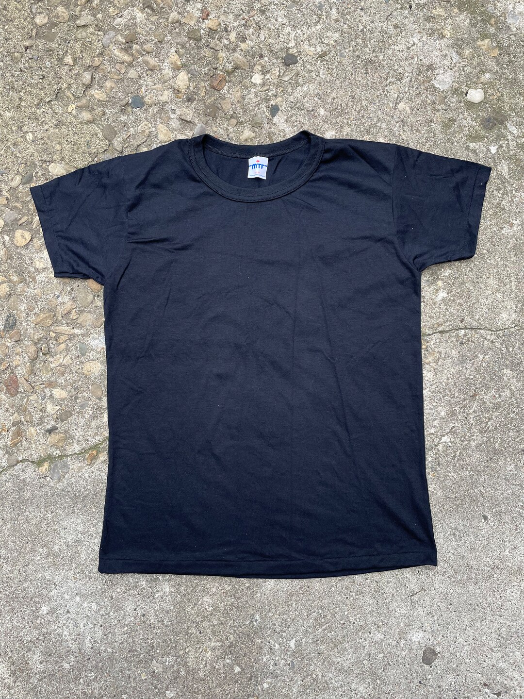 Vintage 1990's MTF Blank Black T-shirt Men's M - Etsy