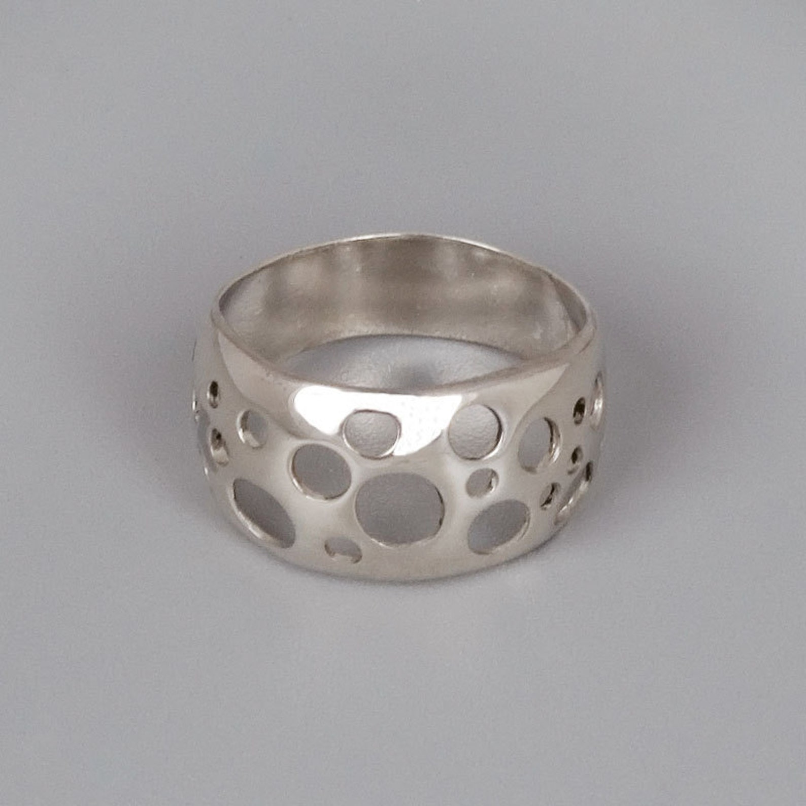 Womens Ring Sterling Silver Ring Bubbles Ring Gold rose - Etsy