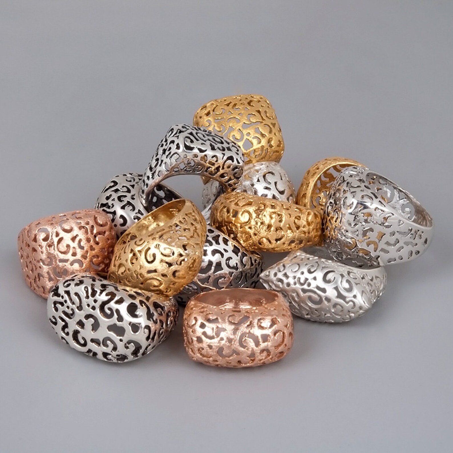 Oxidize Silver Ring Filigree Ring Rectangle Ring Sterling - Etsy