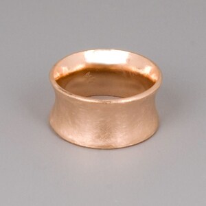 Rose Gold Ring, Large Tube Ring, Wide Band Ring, Big Ring, Simpel ...