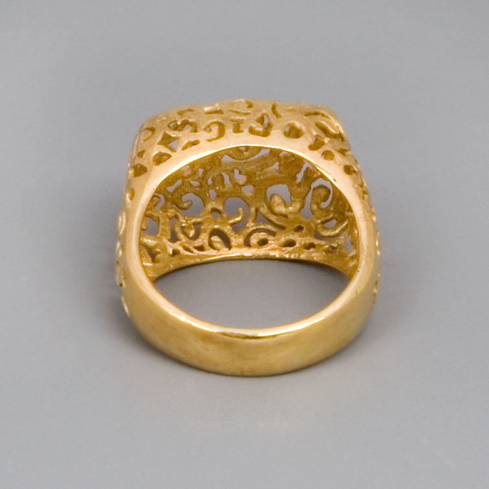 Oxidize Silver Ring Filigree Ring Rectangle Ring Sterling - Etsy