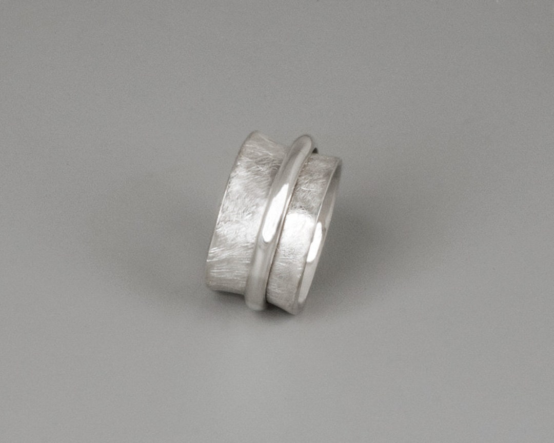 Sterling Silver Spinner Ring, Wide Ring, Spinner Ring Silver, Silver ...