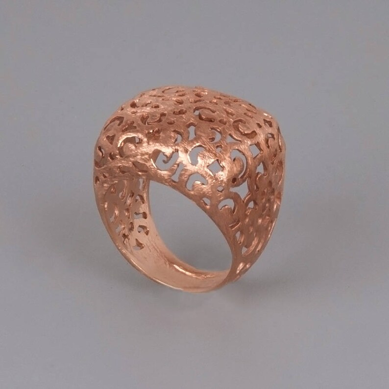 Chunky Silver Ring Unique Sterling Silver Ring Boho Ring | Etsy