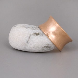 Rose Gold Ring, Large Tube Ring, Wide Band Ring, Big Ring, Simpel ...