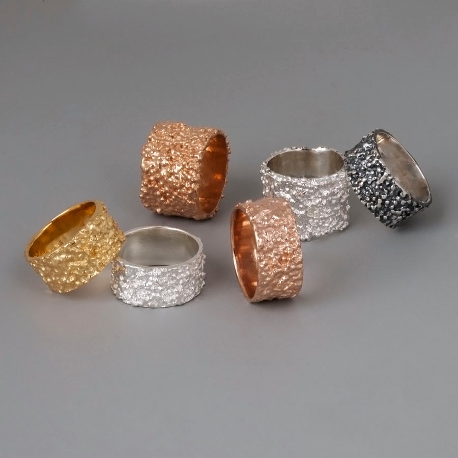 Rose Gold Band Ring Chunky Ring Womens Ring Wide Wedding - Etsy