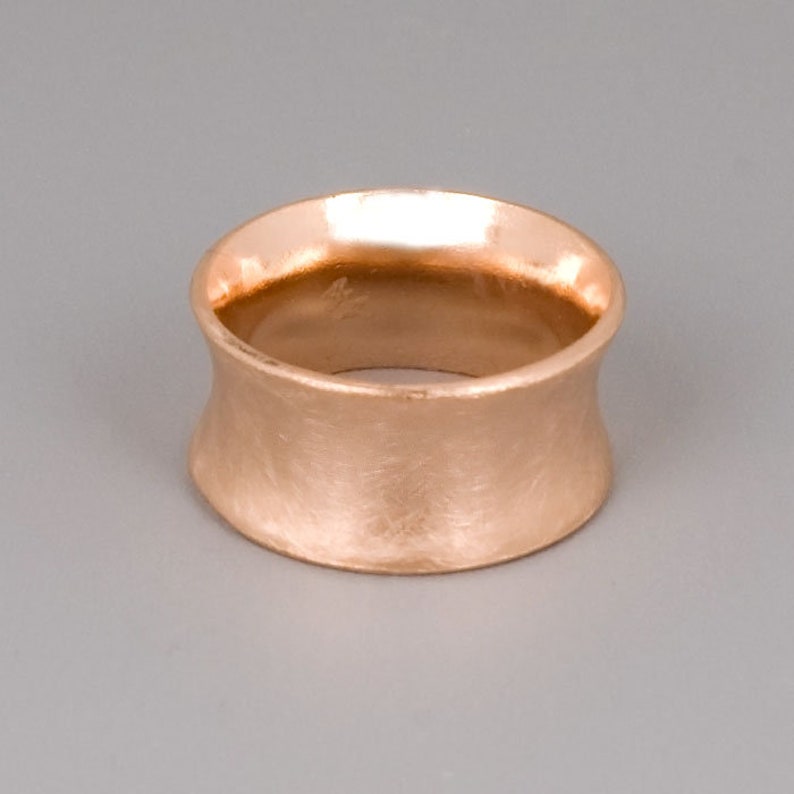 Wide Gold Ring Women Gold Ring Tube Ring Unique Wedding | Etsy