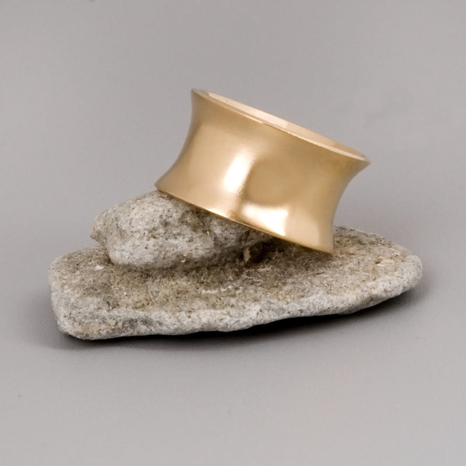 Rose Gold Ring Large Tube Ring Wide Band Ring Big Ring - Etsy