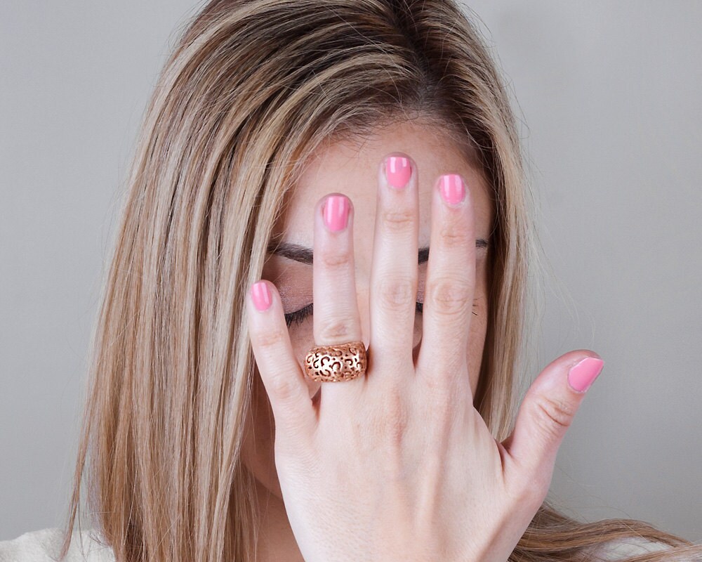 Gold Filigree Ring Bohemian Ring Moroccan Ring Tibetan | Etsy