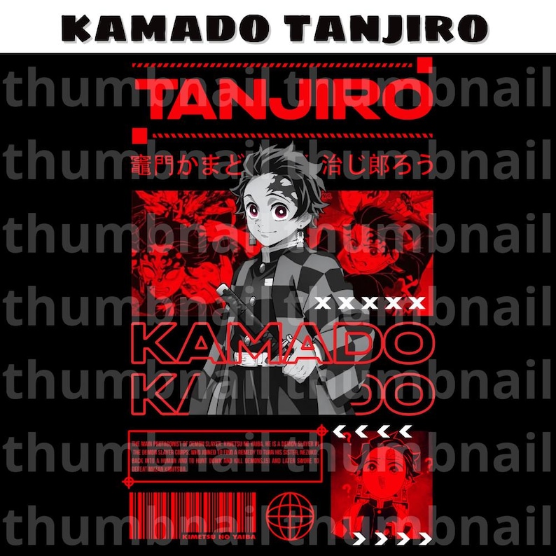 Demon Slayer PNG | Tanjiro PNG | Anime PNG for T-shirts and Tickets - Etsy
