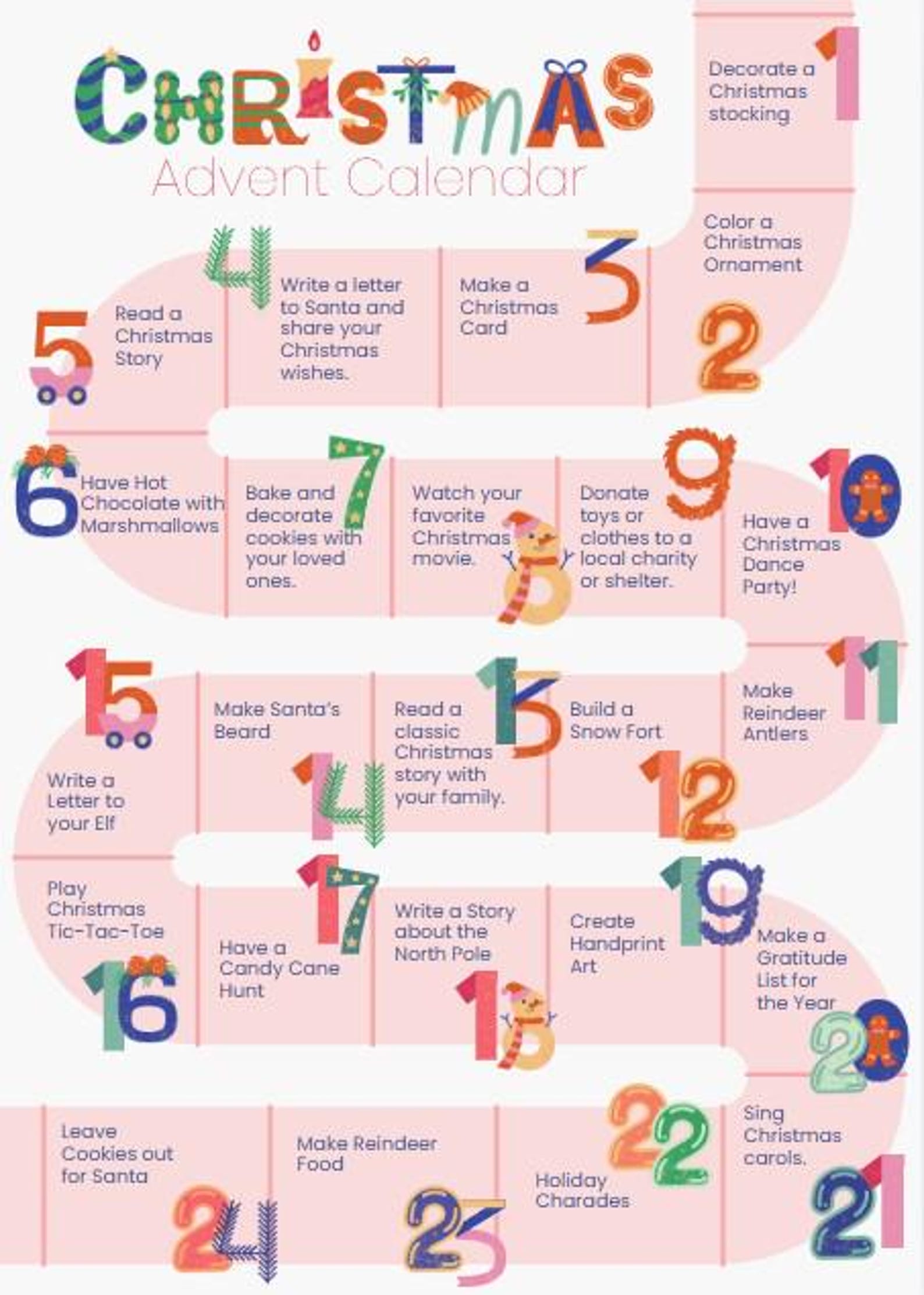 Christmas Advent Calendar for Kids - Etsy