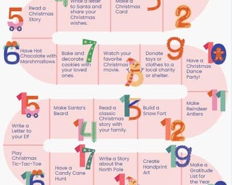 Printable My Christmas Kindness Elves Advent Calendar A4/A3 Landscape ...