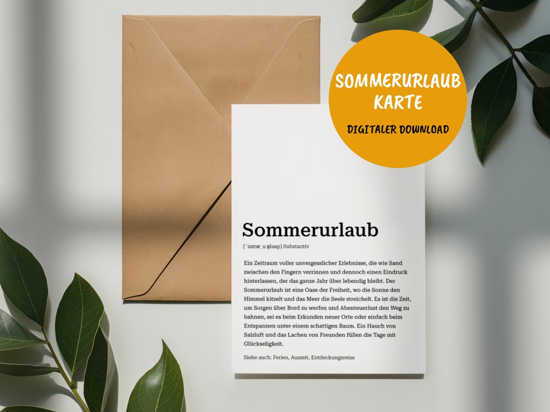 Summer Vacation Card Definition Summer Time Vacation Time Start of ...