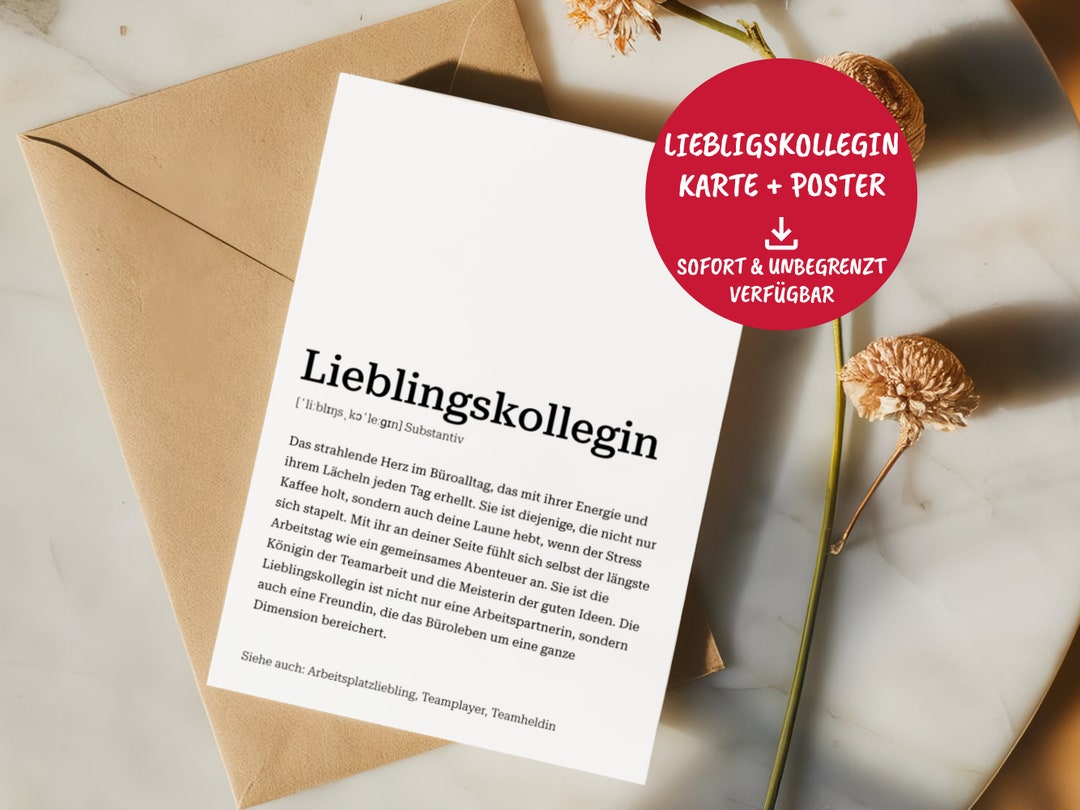 Favorite Colleague Card Best Colleague Farewell Postcard Gift Idea Work ...