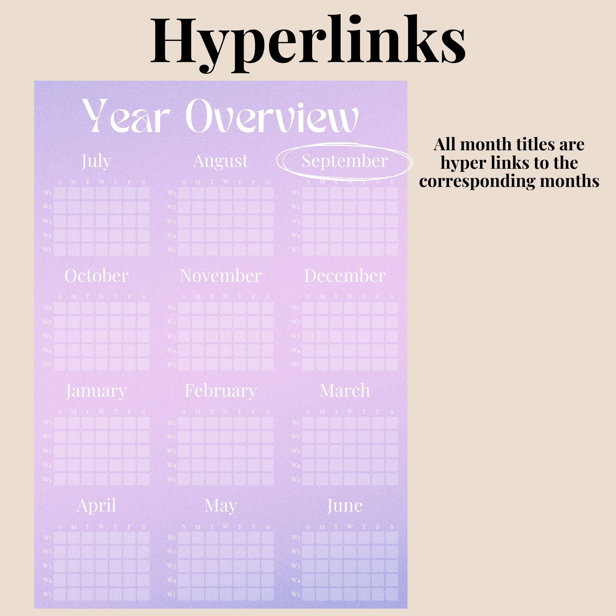 Lavender Aura 2024-2025 Undated Digital Planner for Goodnotes ...