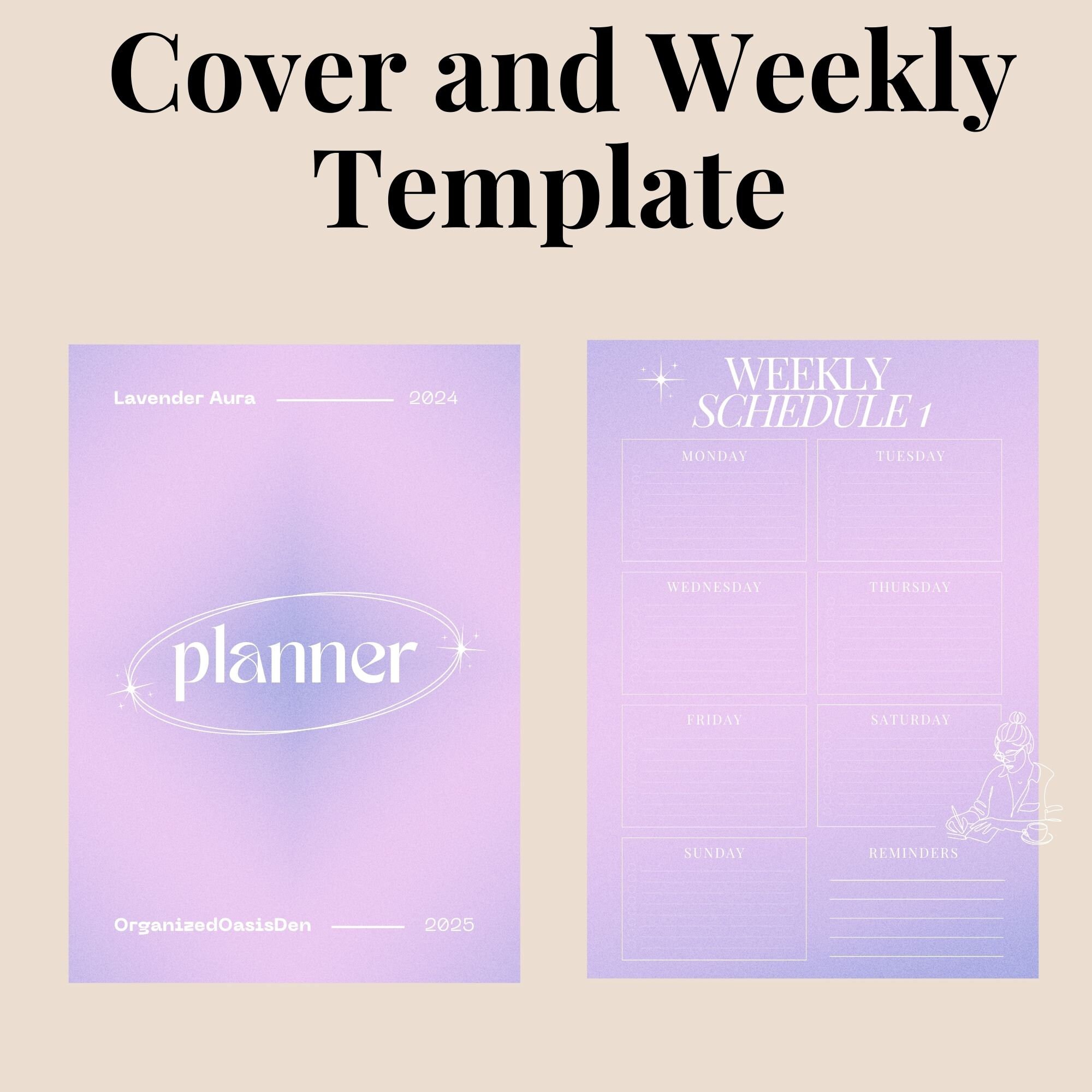 Lavender Aura 2024-2025 Undated Digital Planner for Goodnotes ...