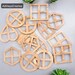 25pcs 30-45mm Wooden Window Frames DIY Wooden Windows for Crafts ...