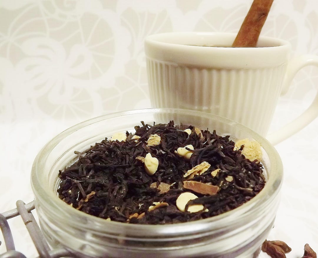 White Chocolate Chai, Chai Tea Blend, Black Tea, Loose Leaf Tea, Spiced ...