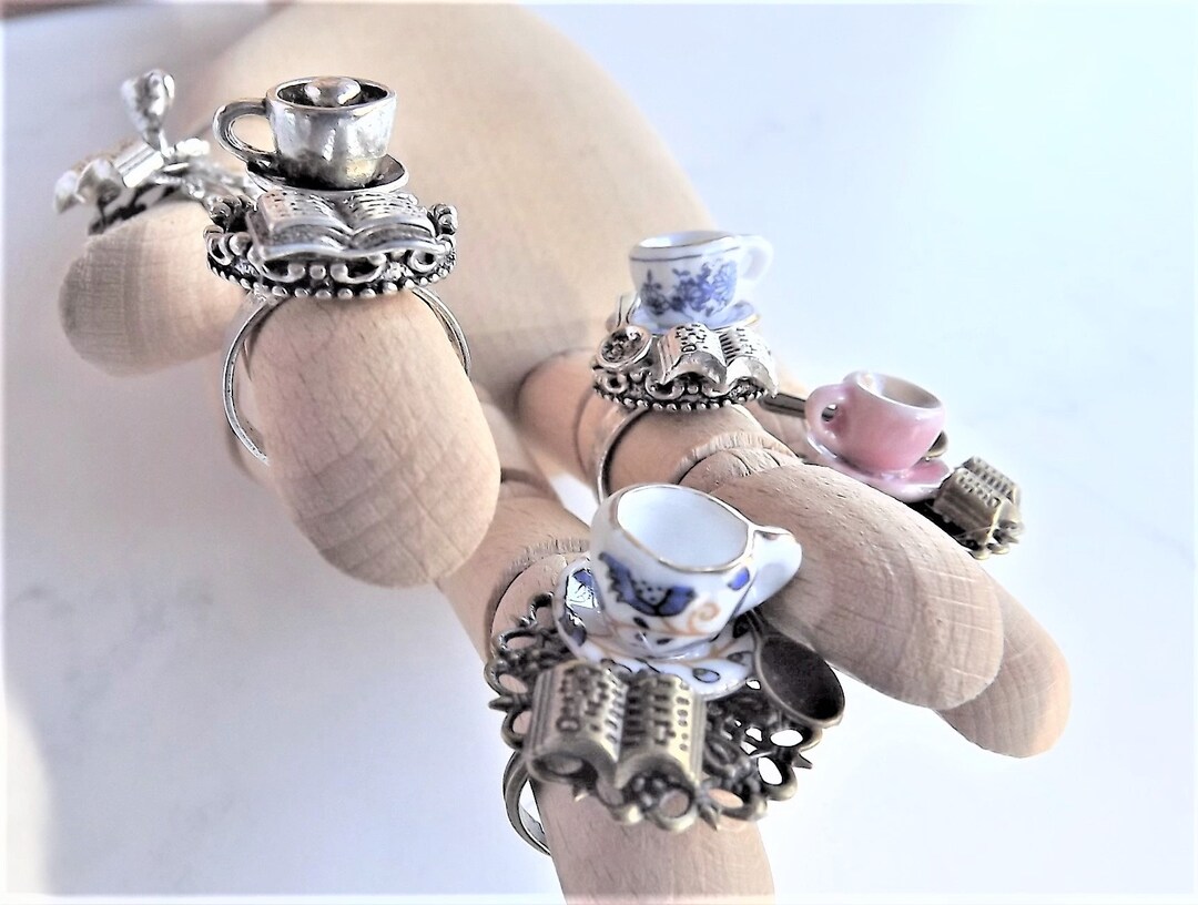 Tea Ring, Teacup Ring, Tea Party Jewelry, Tea Time Ring - Etsy