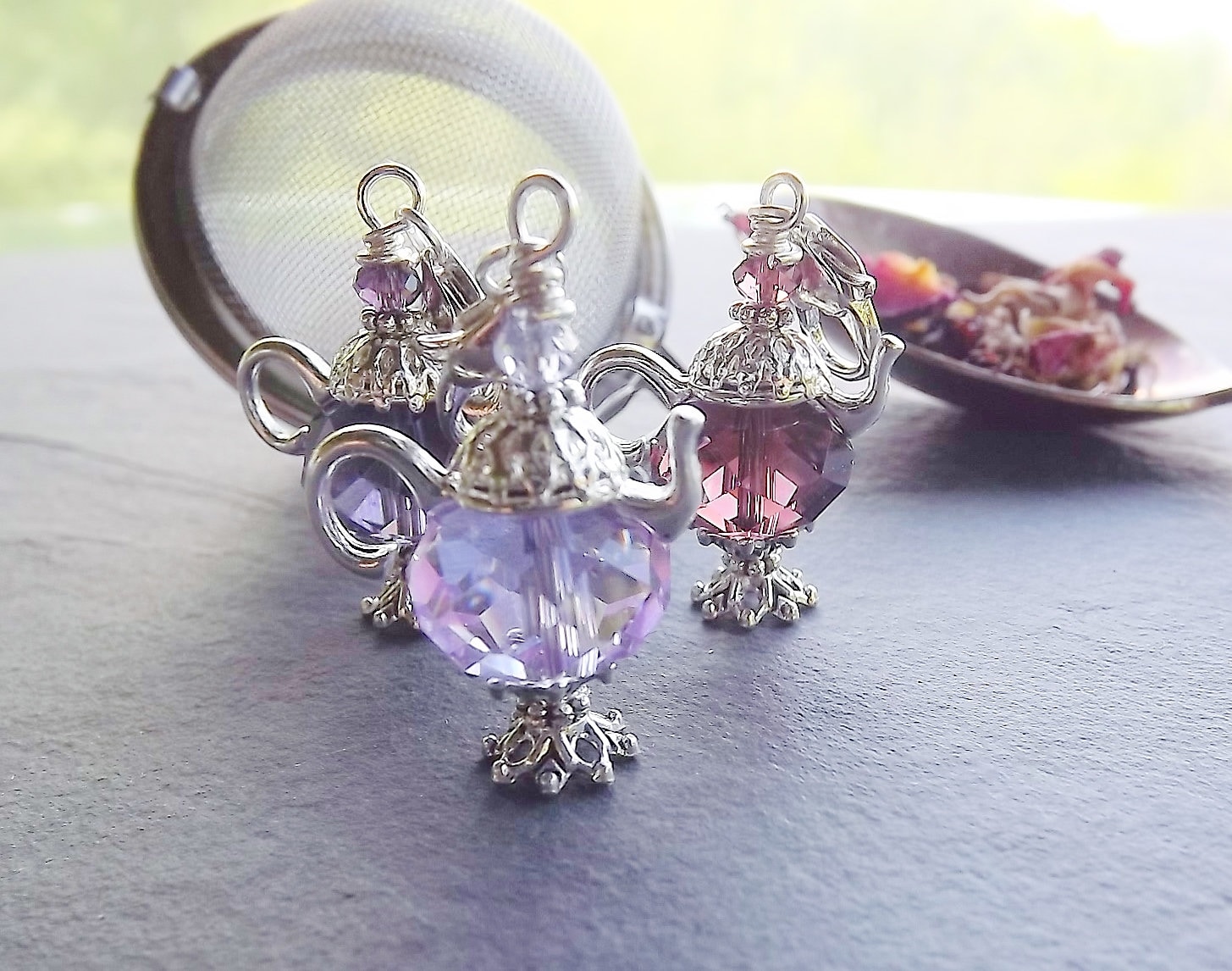 Crystal Tea Pot Charms Tea Cup Charms Party Favors | Etsy