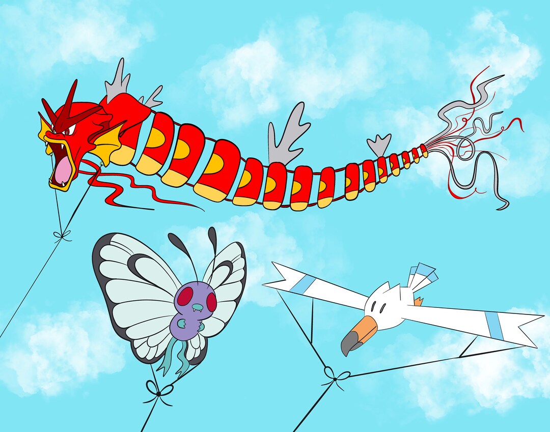 Pokémon Kite Festival Art Print - Etsy
