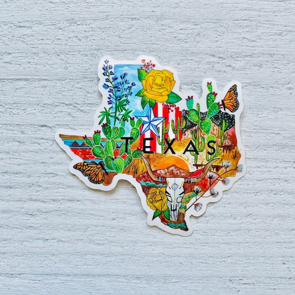 Texas Sticker - Etsy