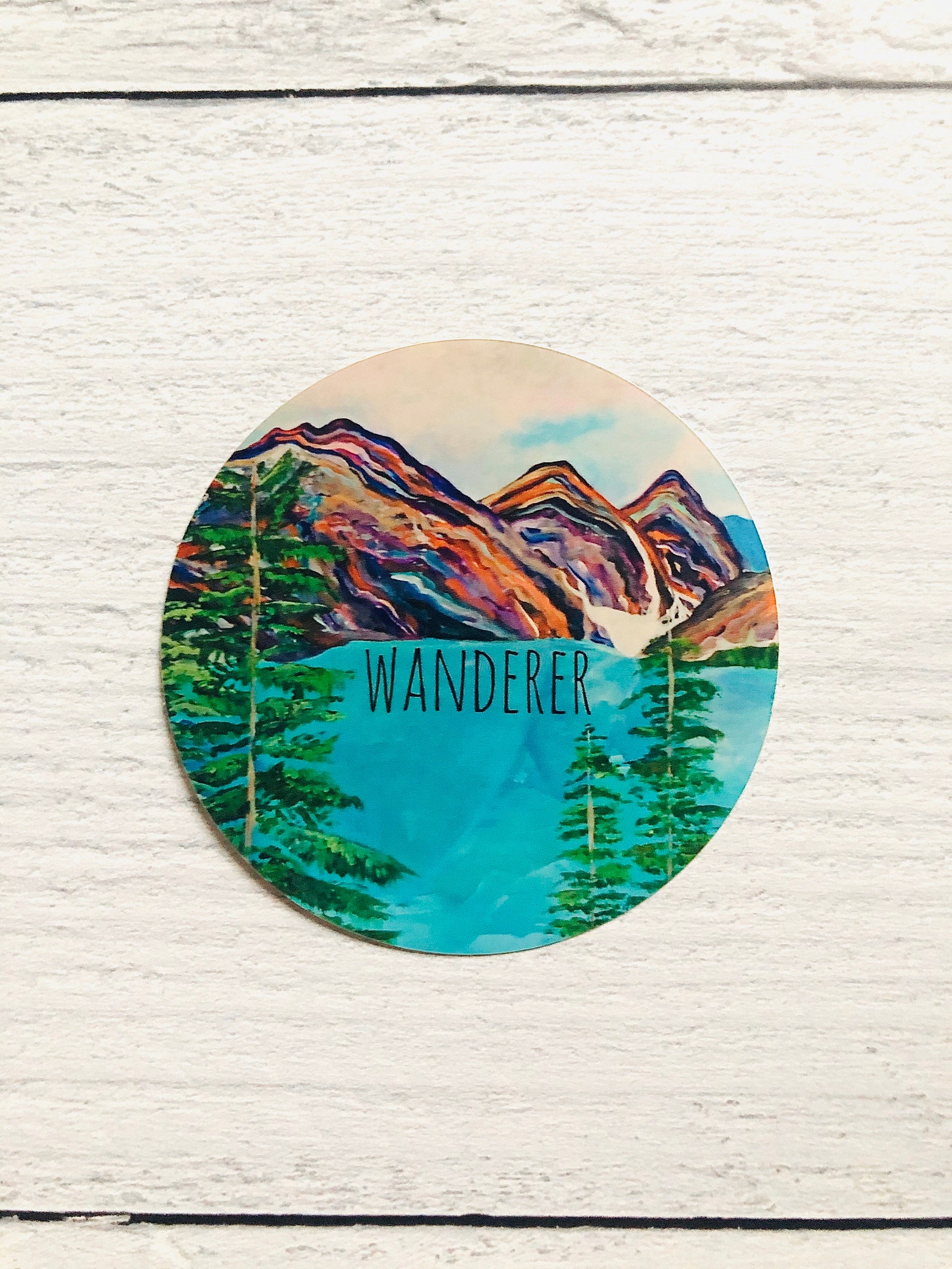 Wanderer Adventure Sticker Mountains Sticker | Etsy
