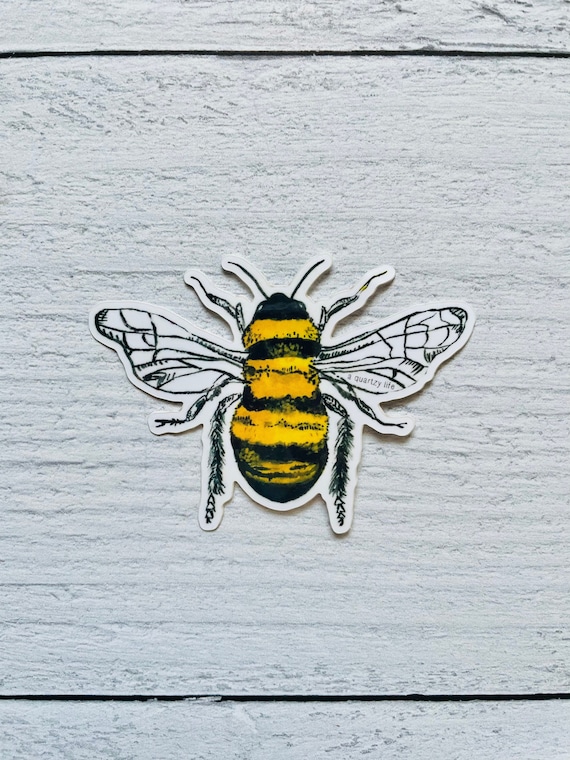Bumble Bee Sticker Cute Bee Sticker for Laptop Water - Etsy