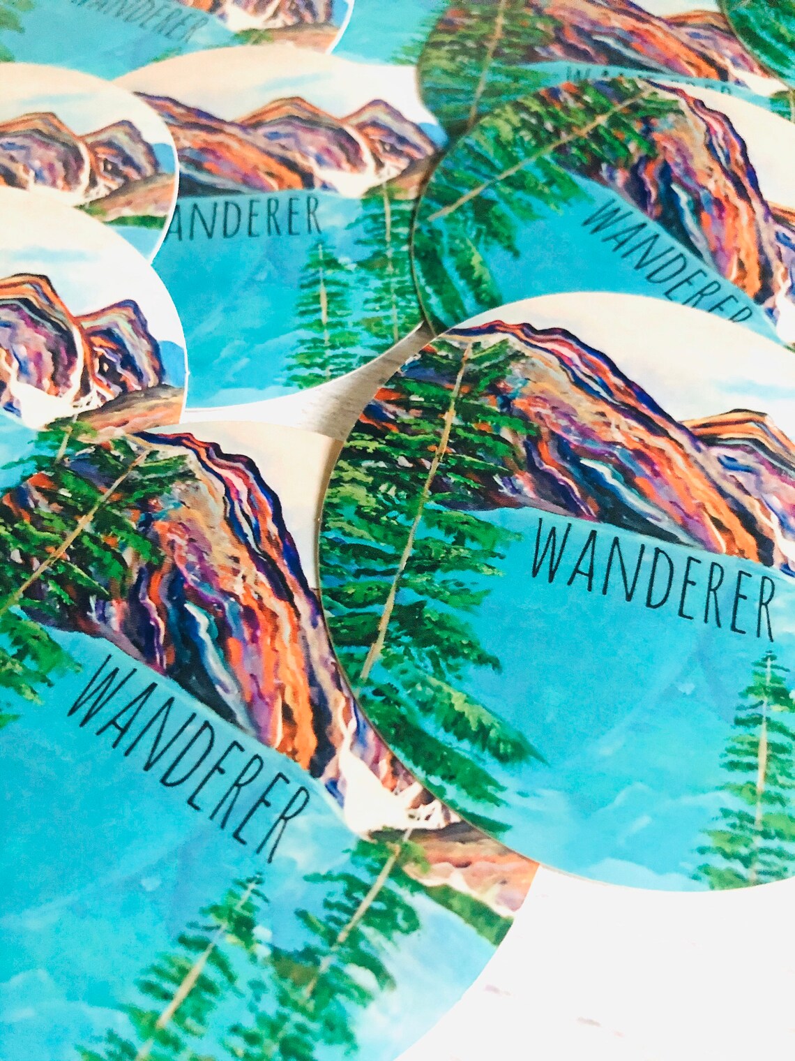 Wanderer Adventure Sticker Mountains Sticker | Etsy