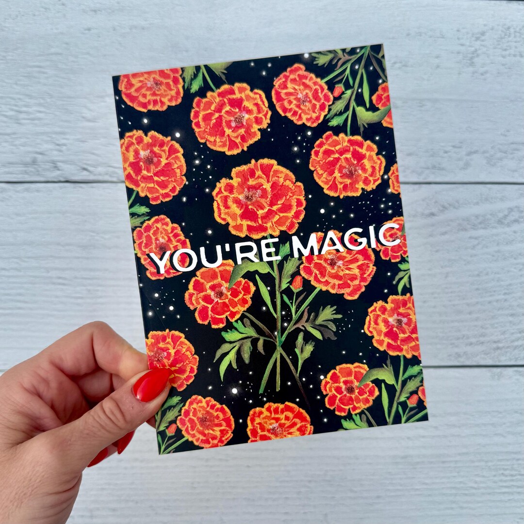 Youre Magic Marigolds Card - Etsy