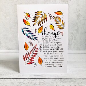 Encouragement Change Card | Inspiring Greeting Card - Etsy