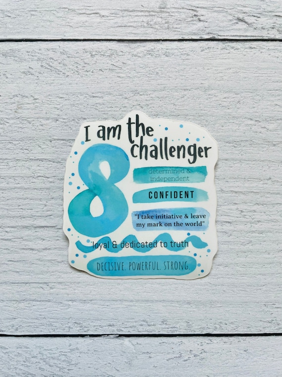 Enneagram 8 Sticker Type 8 Sticker Challenger Sticker for - Etsy