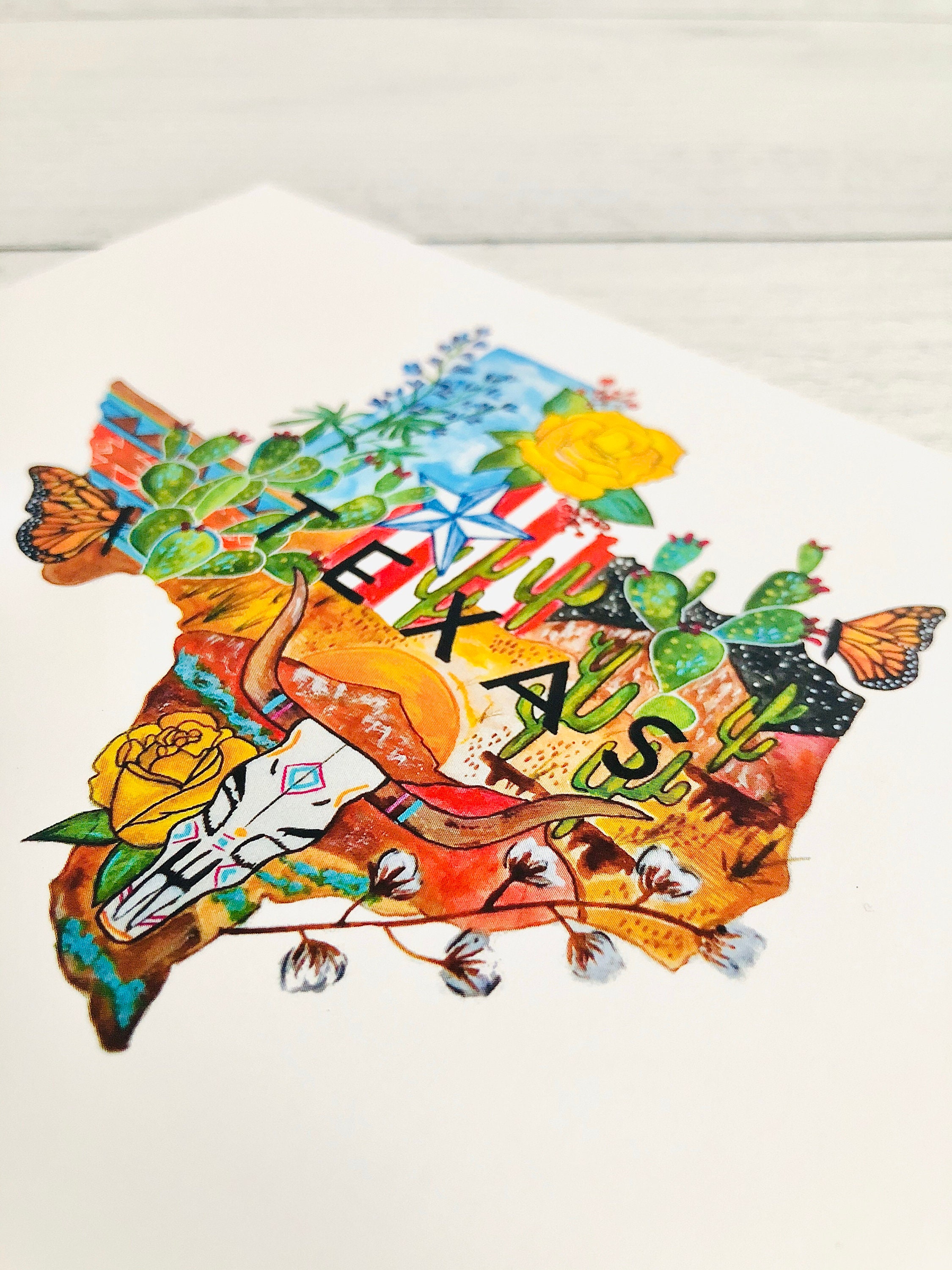 Texas Card | Texas Southern Souvenir | Longhorn Card | Americana ...