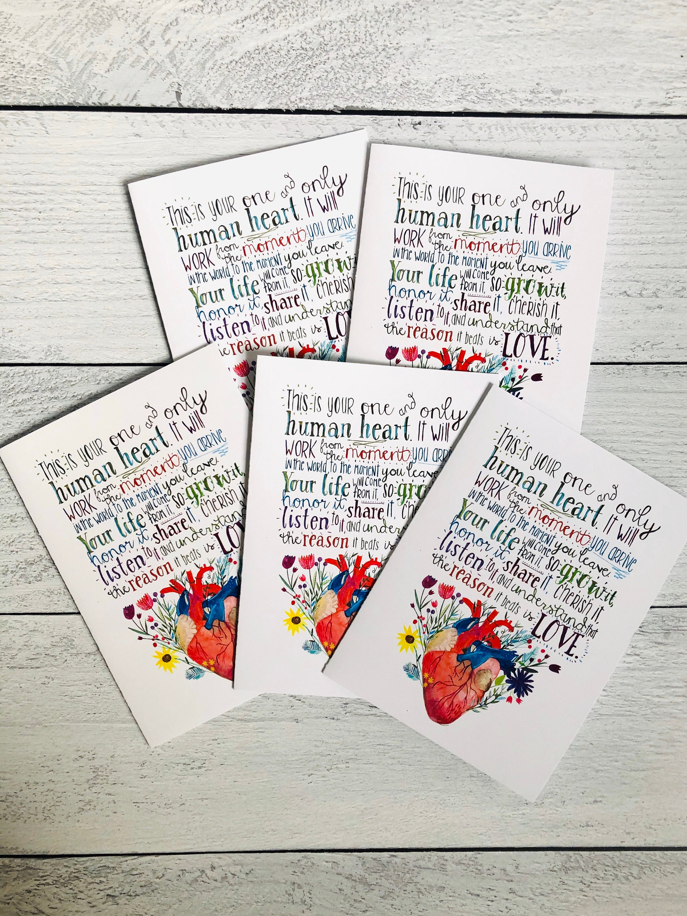Human Heart Card