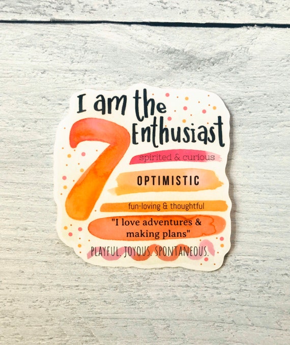Enneagram 7 Sticker Type 7 Sticker Enthusiast Sticker for | Etsy