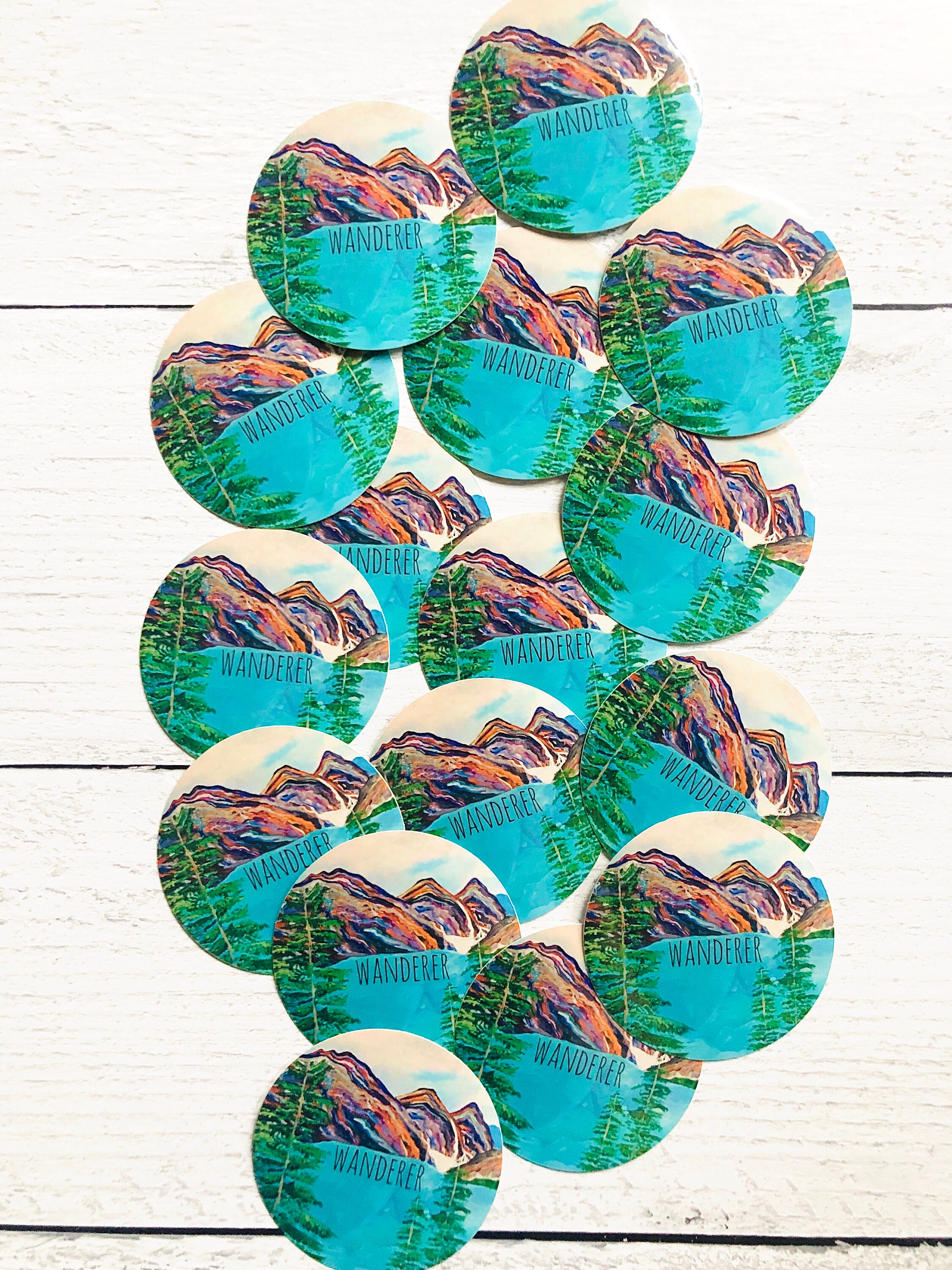 Wanderer Adventure Sticker Mountains Sticker - Etsy