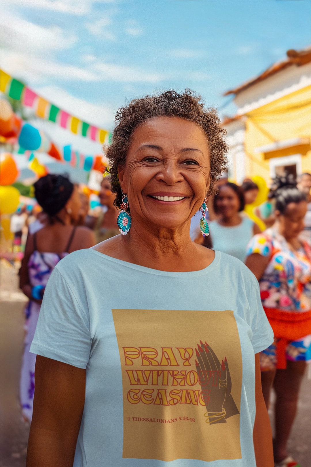 Pray Without Ceasing Shirt Cinnamon, 1 Thessalonians, Scripture Tee ...