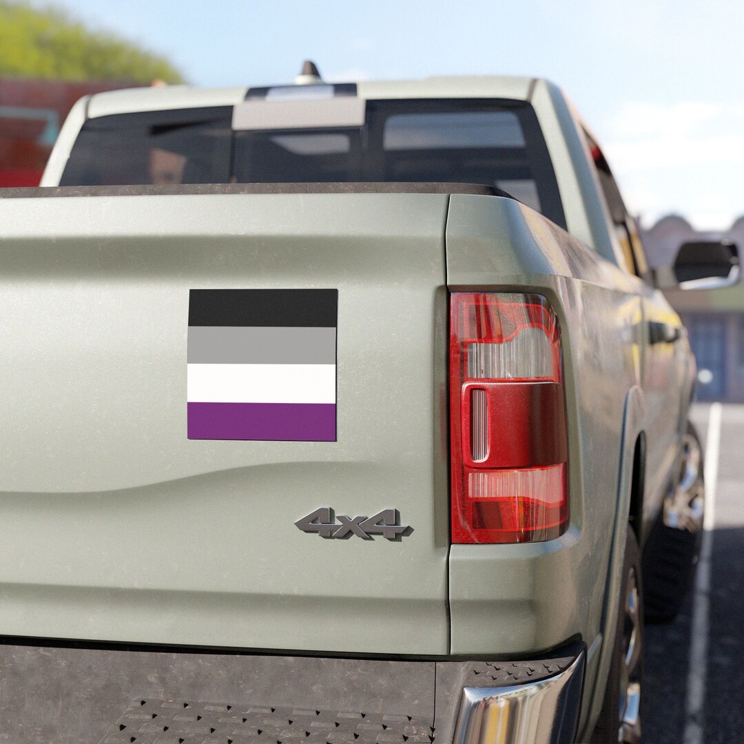 Asexual Flag Car Magnet Car Decoration Magnetic Bumper Sticker 5x5 In ...