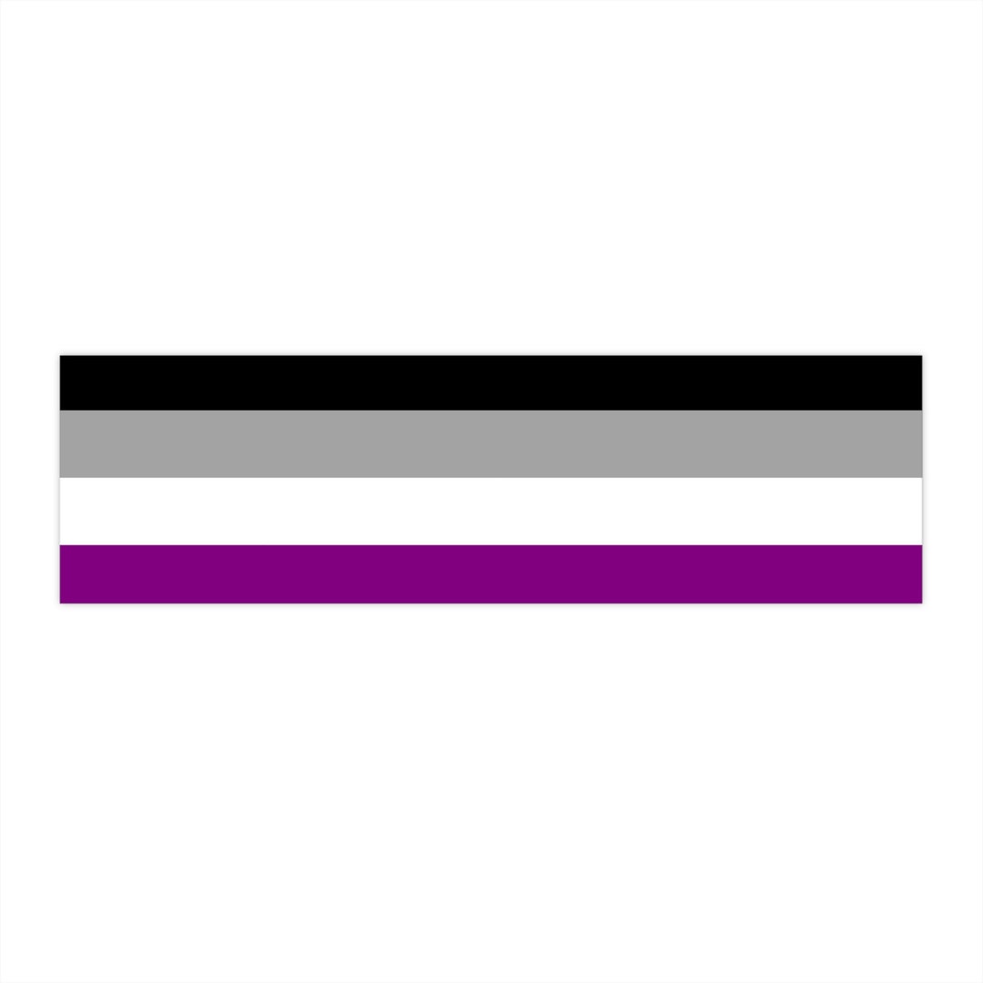 Asexual Flag Bumper Sticker Car Decoration Premium Auto Decal, Laptop ...