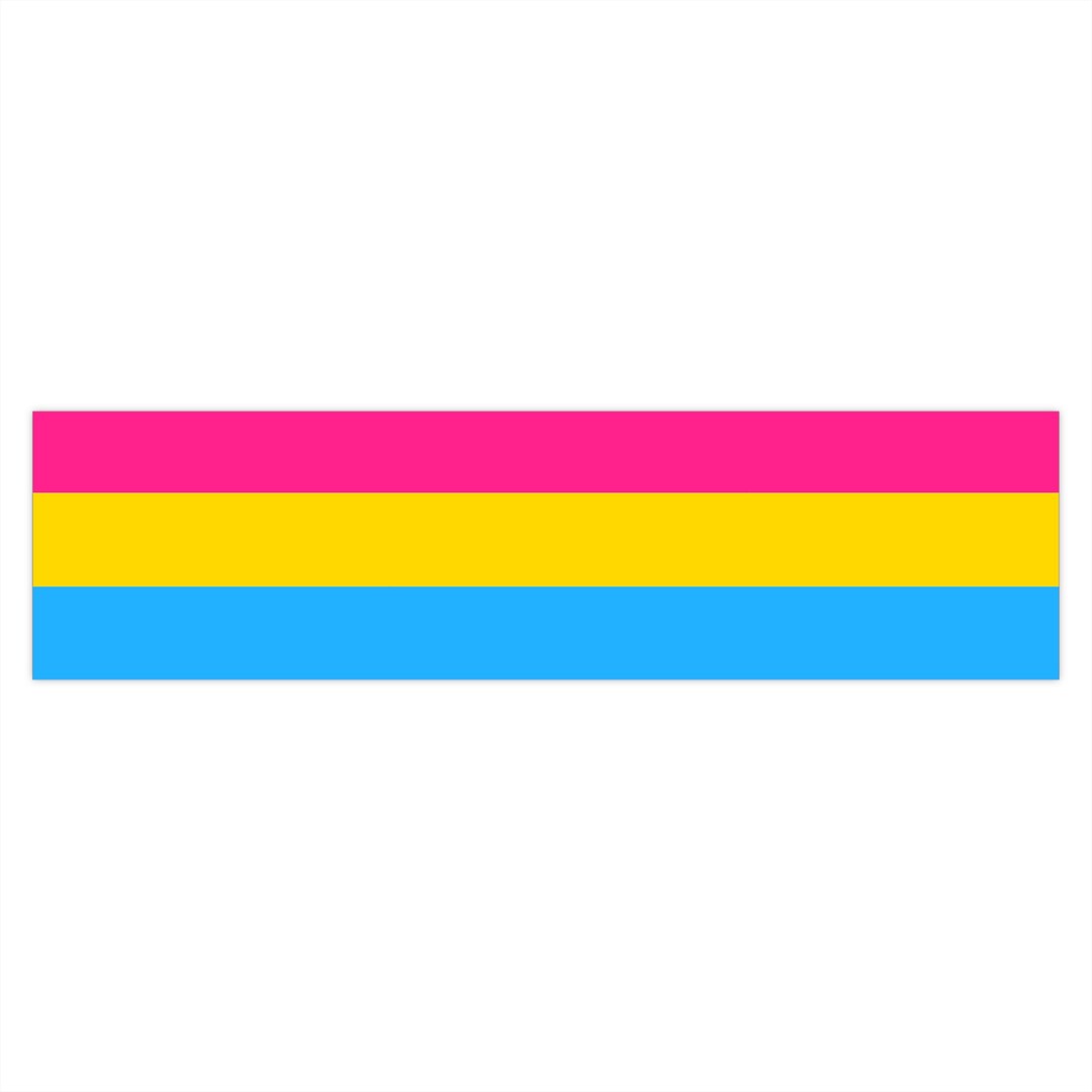 Bumper Sticker, Pansexual Flag LGBT Pride Car Decoration Premium Auto ...
