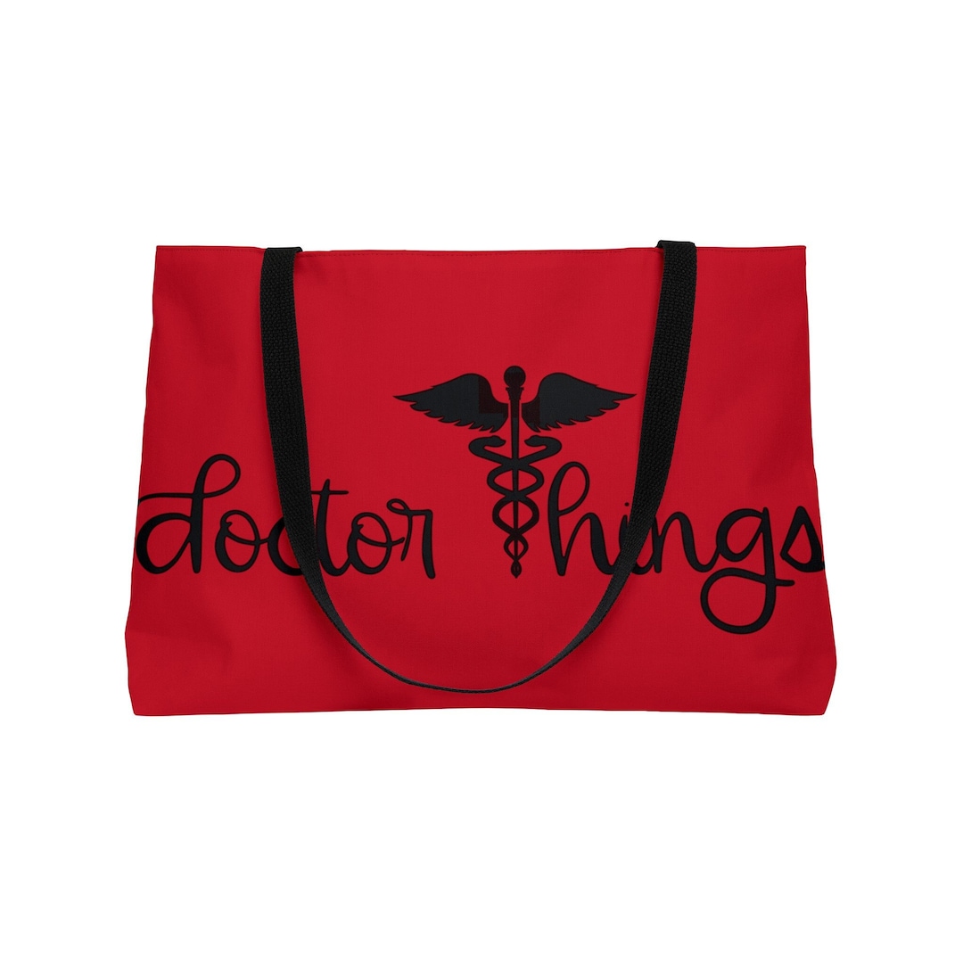 Red Doctor Weekender Big Tote Bag, Doctor Gift, Healthcare Worker ...