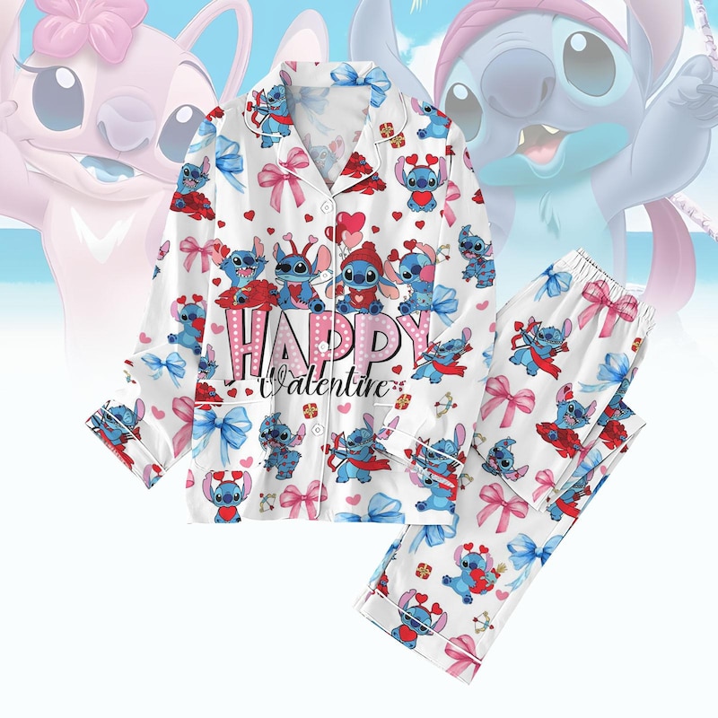 Stitch and Angel Pajamas - Etsy