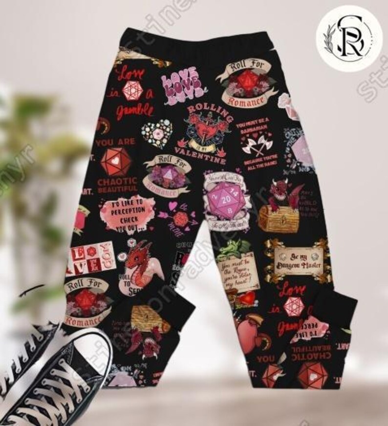 Dungeons and Dragons Pajamas Set, Dnd Pajama Set Women, Dnd Dice ...