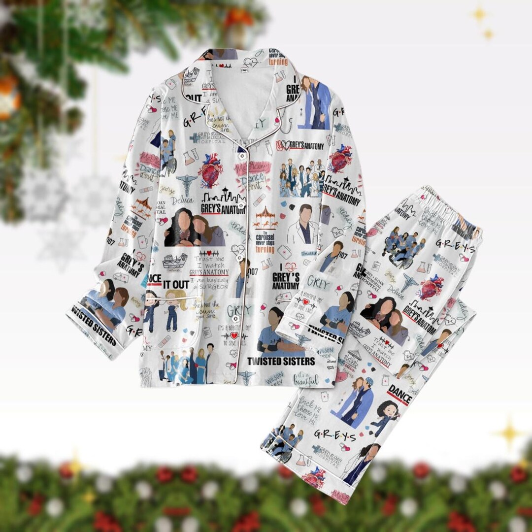 Grey Anatomy Pajamas Set, Doctor Grey Movie T-shirt Pants Set, Funny ...