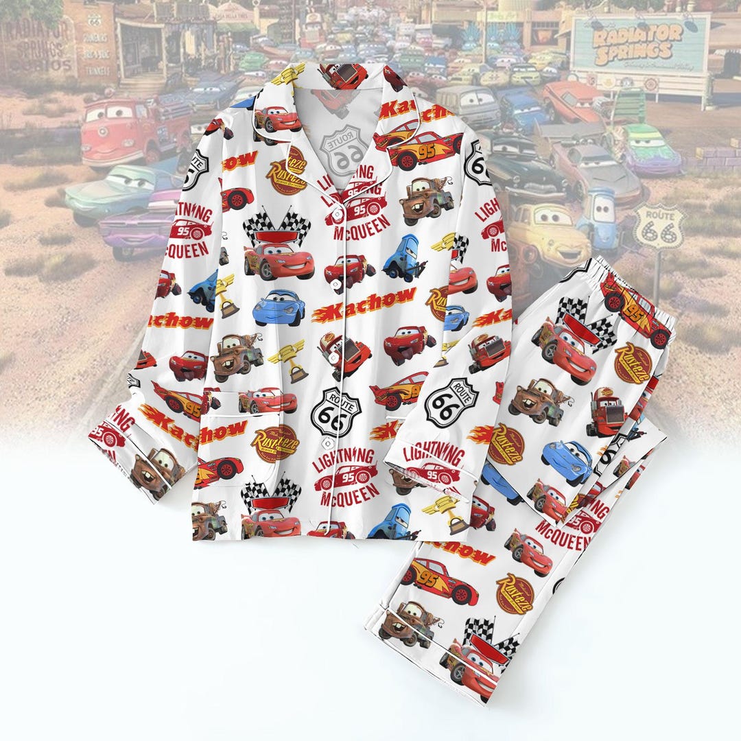 Lightning Mcqueen Pajamas, Disney Cars Pajamas Set, Pixar Cars Holiday ...
