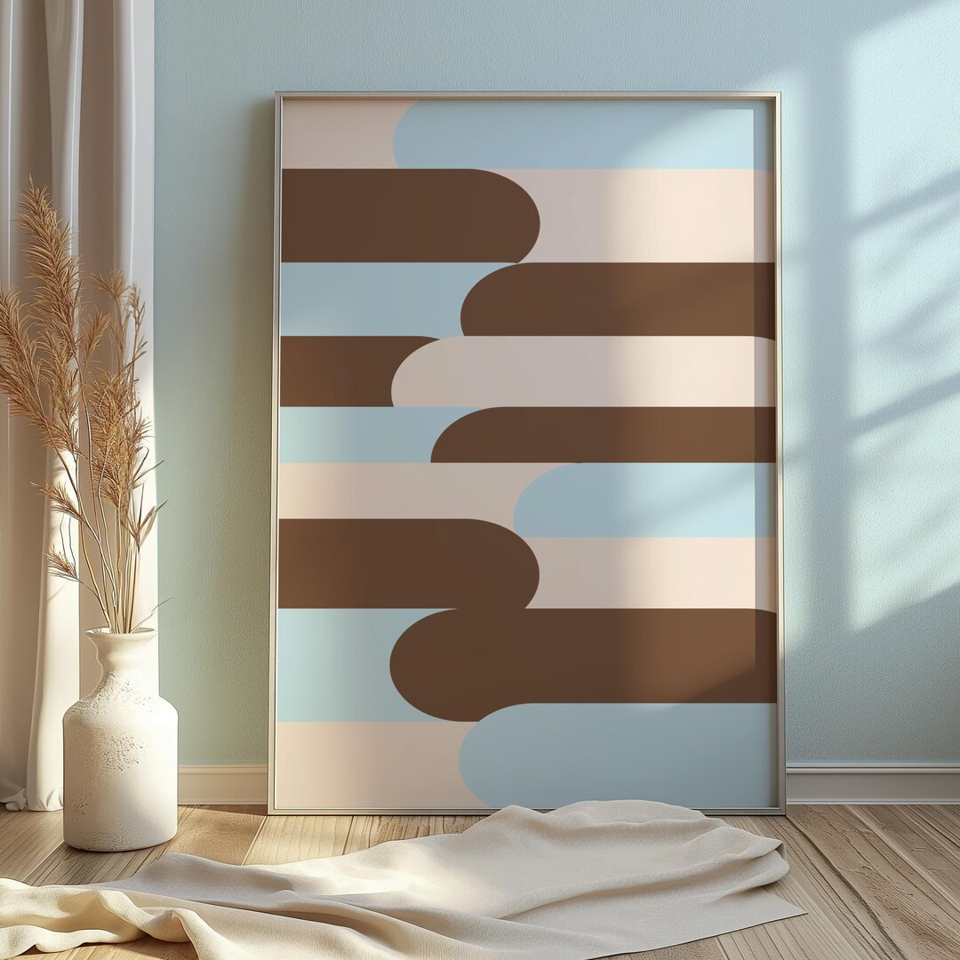 2000s Blue and Brown Aesthetic Wall Art – Minimalist & Maximalist Y2K ...