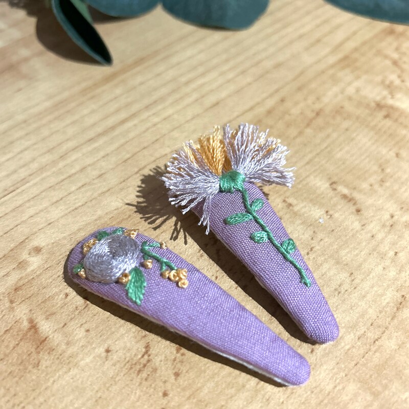 Embroidery Hair Clip - Etsy