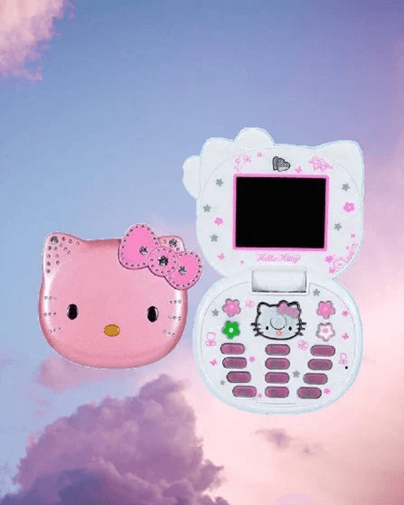 Hello Kitty Y2K Flip Phone Cute and Nostalgic Retro Design Unlocked - Etsy