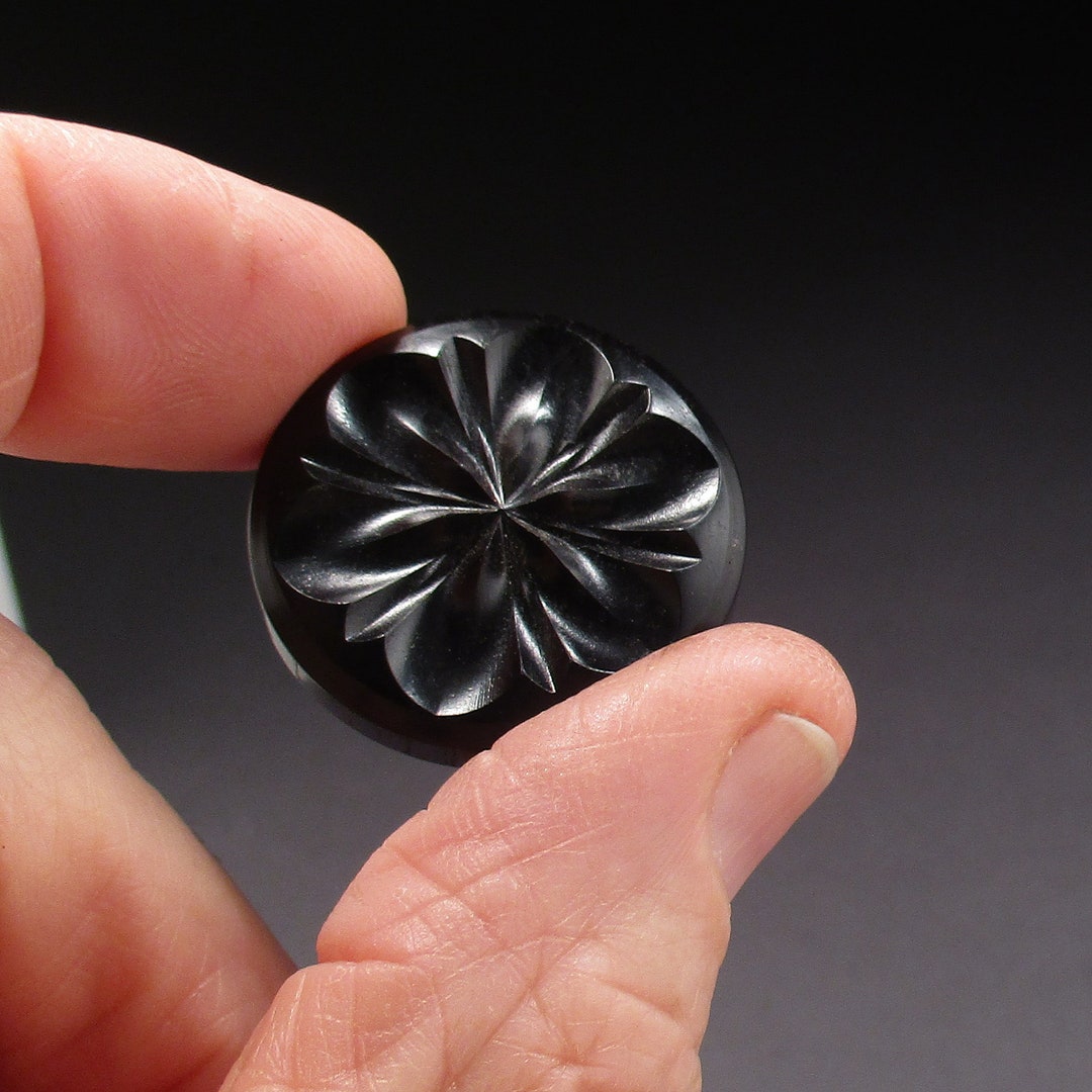 Blackwood & Copper Cut Button - Etsy