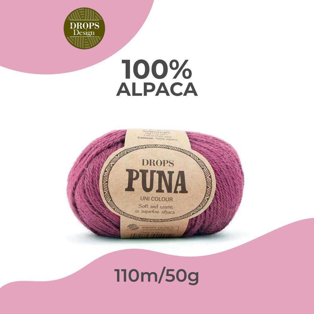 DROPS Puna 100% Alpaca DK Yarn for Knitting & Crochet - Etsy