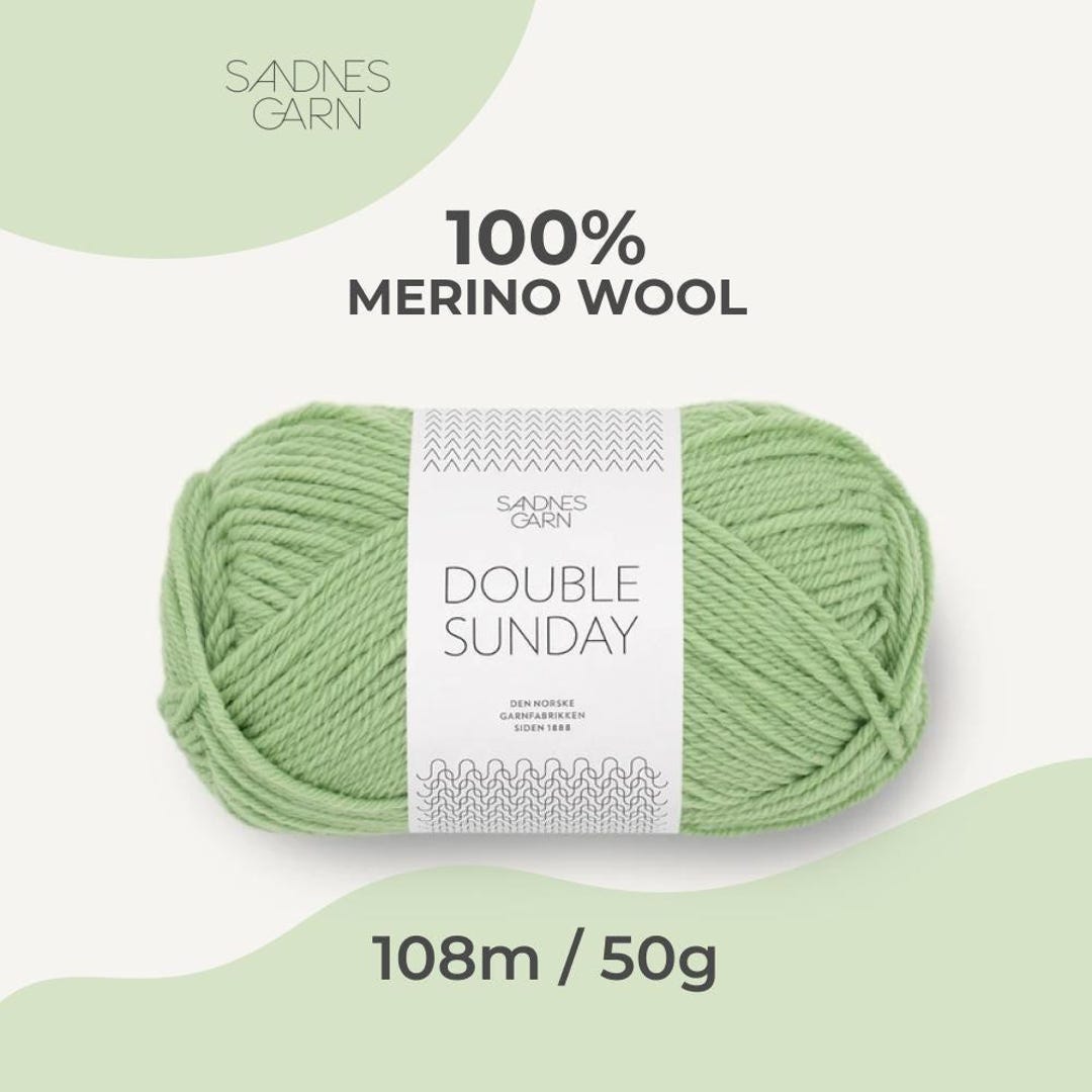 Sandnes Garn Double Sunday – 100% Merino Wool Yarn (50g/108m) - Etsy